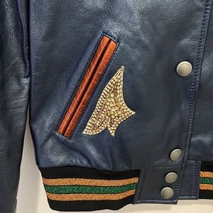 Coach | Jackets & Coats | Nwt Coach Shrunken Leather Varsity Jacket In ...